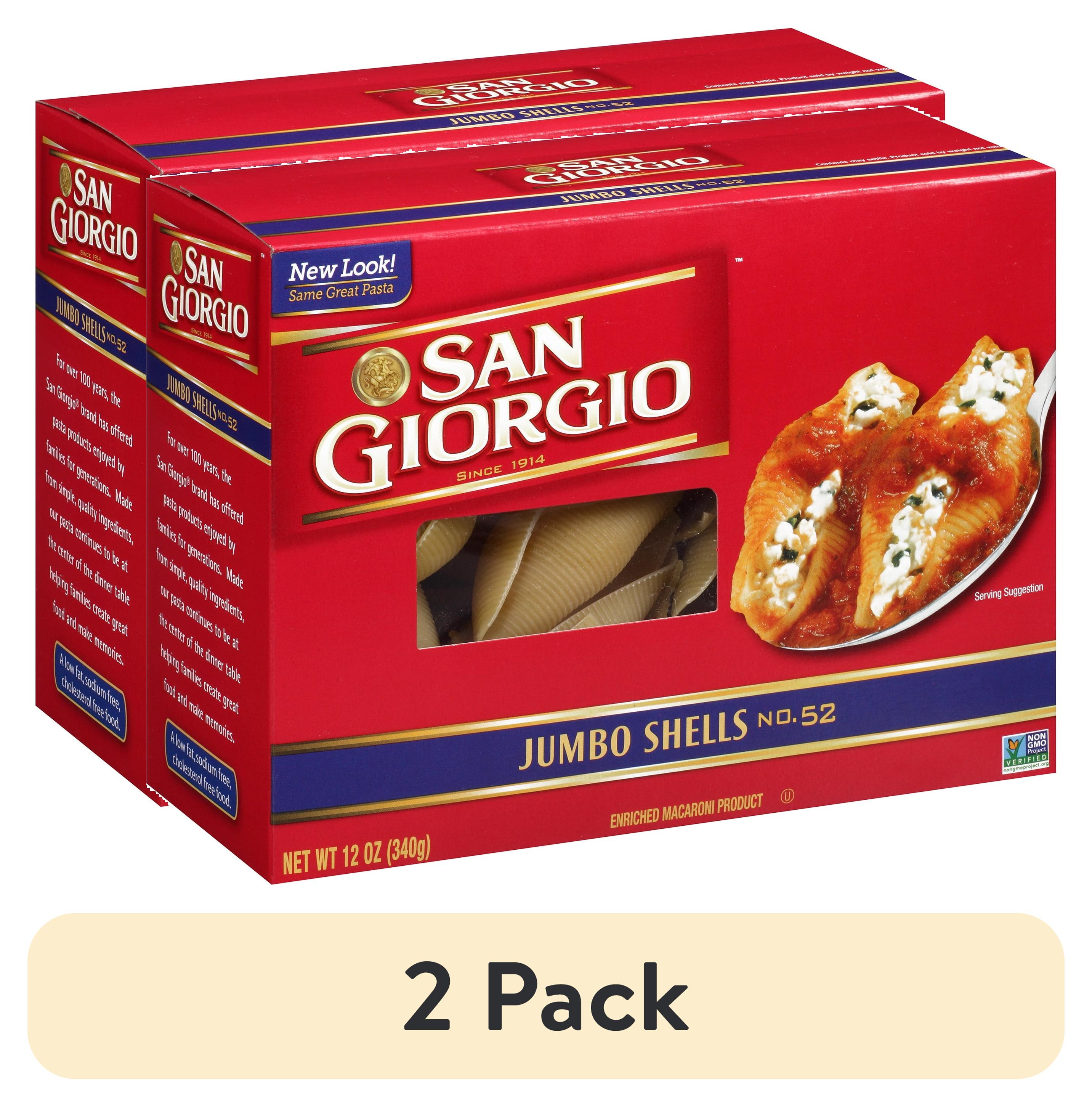 (2 pack) San Giorgio Jumbo Shells Pasta, 12-Ounce Box - Walmart.com