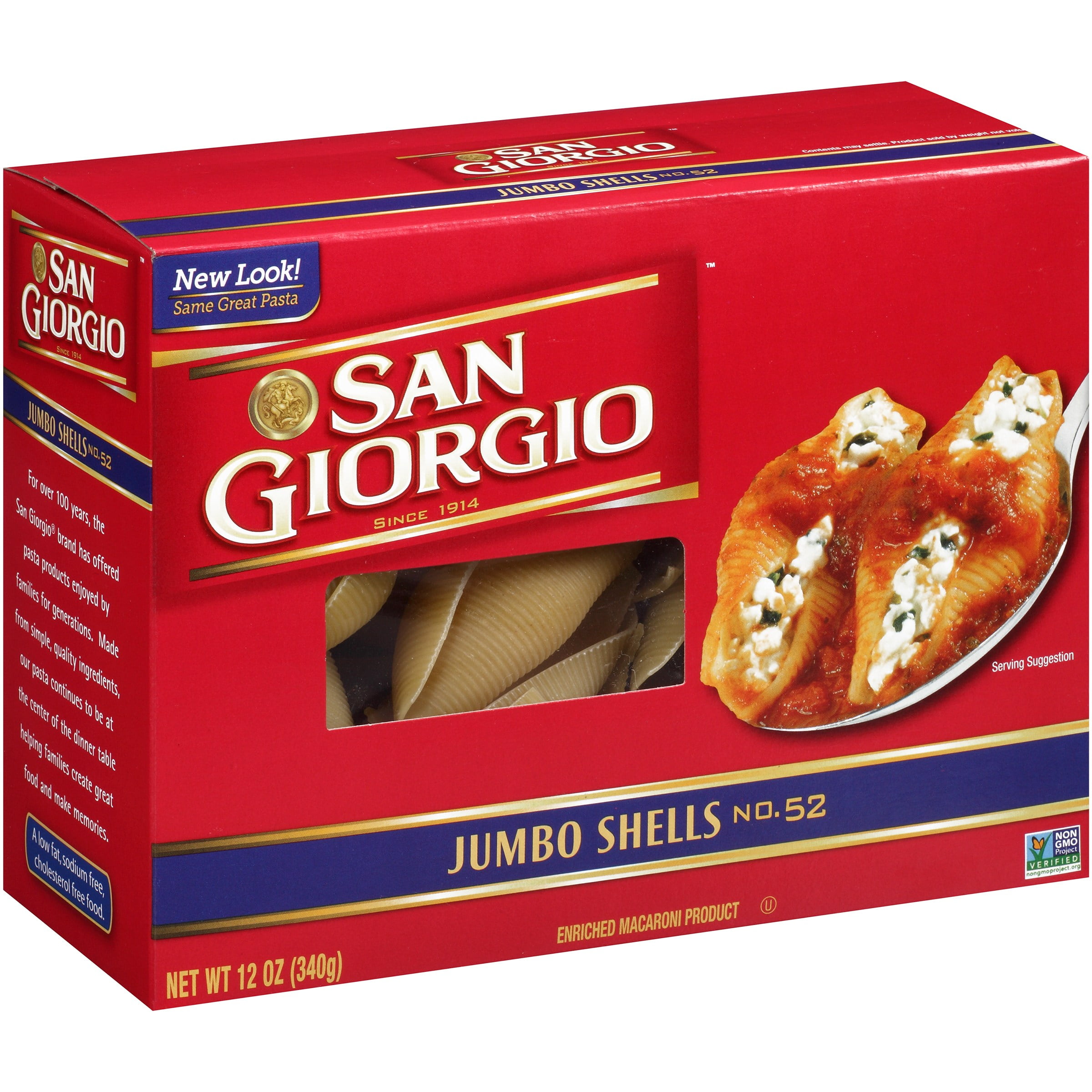 San Giorgio Large Jumbo Shells Pasta, 12-Ounce Box - Walmart.com