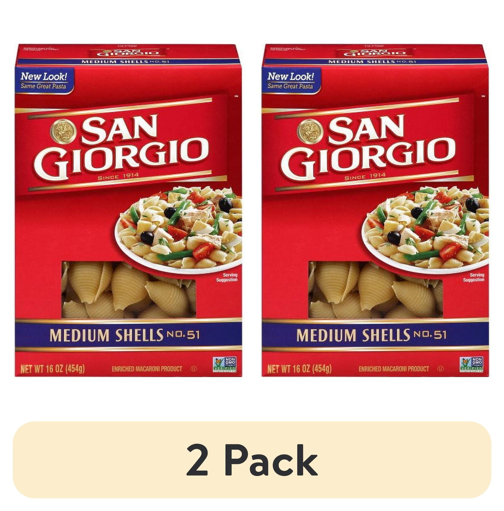 (2 pack) San Giorgio Medium Shells Pasta, 16-Ounce Box - Walmart.com