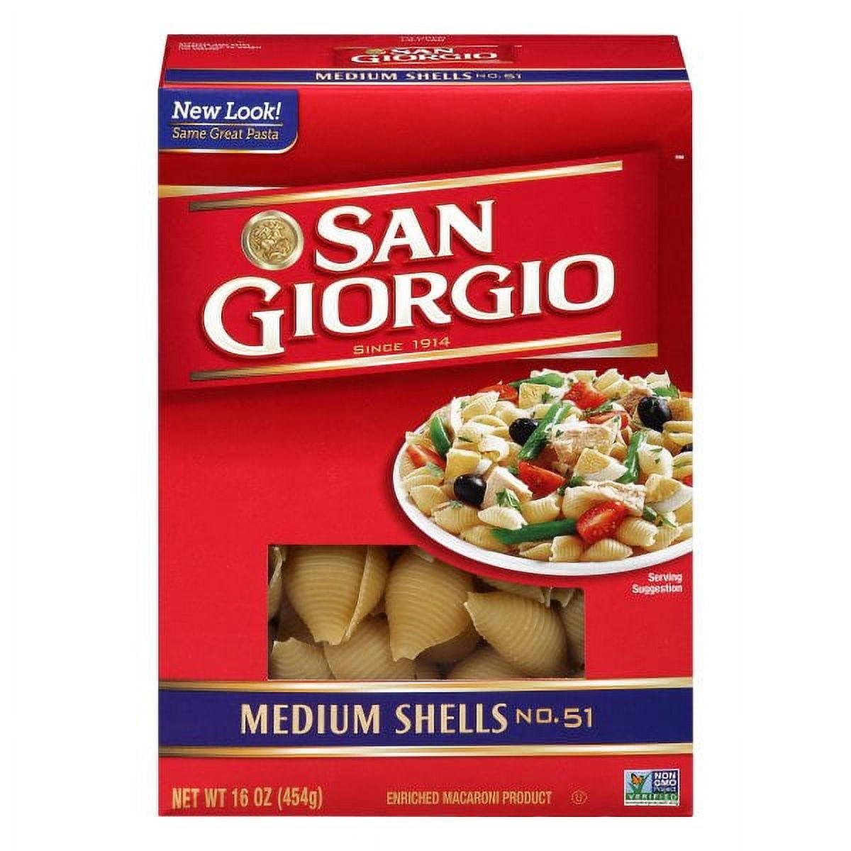 San Giorgio Medium Shells Pasta, 16-Ounce Box, Perfect for Creamy ...