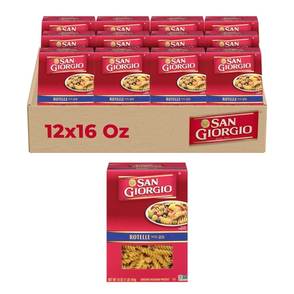 San Giorgio Rotelle Pasta, 12-Pack (16 oz Each) – Classic Wheel-Shaped ...
