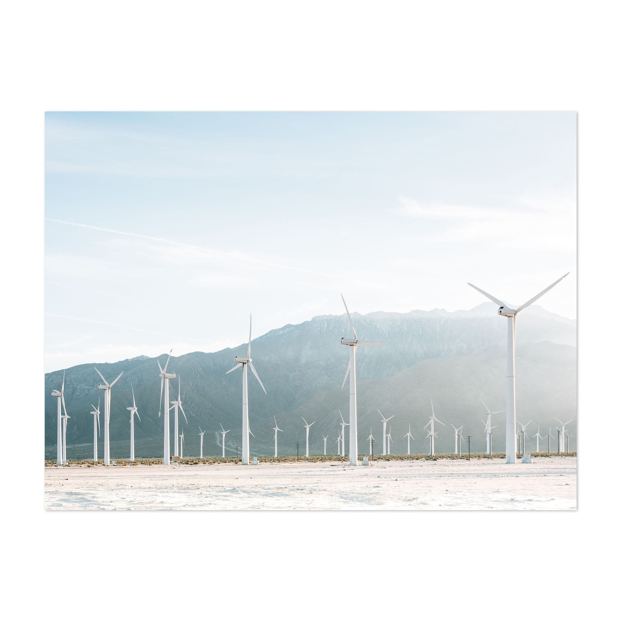 San Gorgonio Wind Farm 01 - Palm Springs California Photography Desert Landscape Minimalist ...
