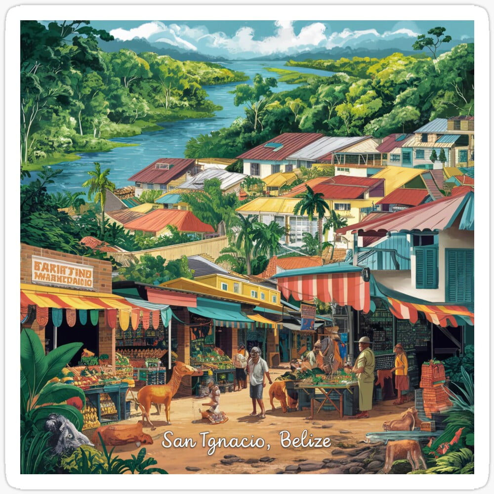 San Ignacio,Belize Sticker Phone Decal Water Bottle Stickers Car Decals ...