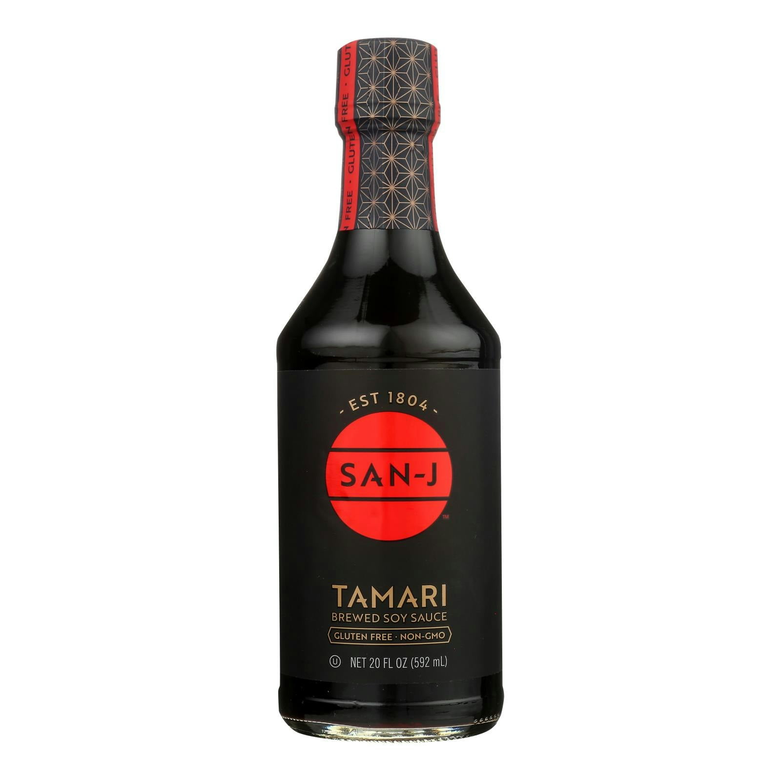 San J Sauce Soy Tamari Black Label 20 oz (Pack Of 6) - Walmart.com