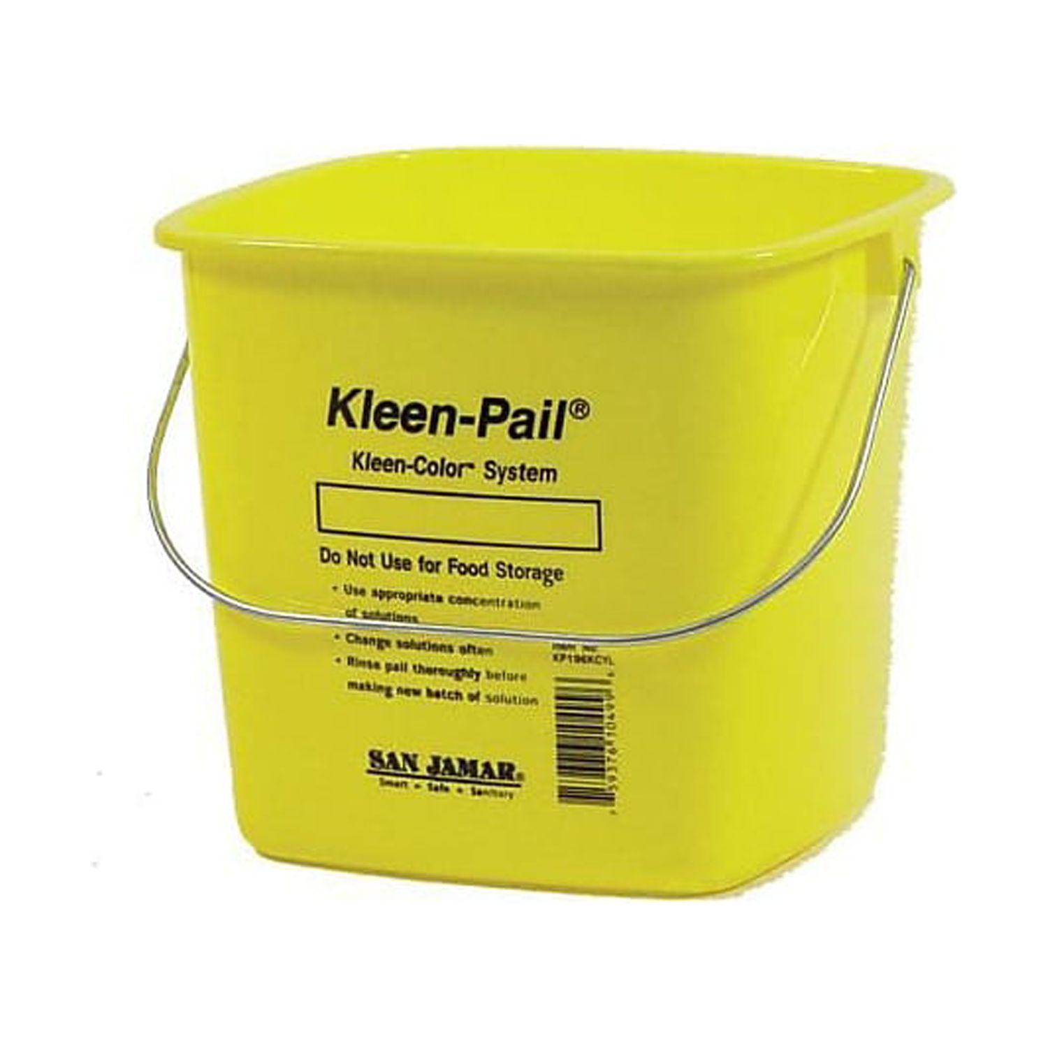 San Jamar 6 Qt. Kleen-Pail Yellow Bucket 83231 - Walmart.com