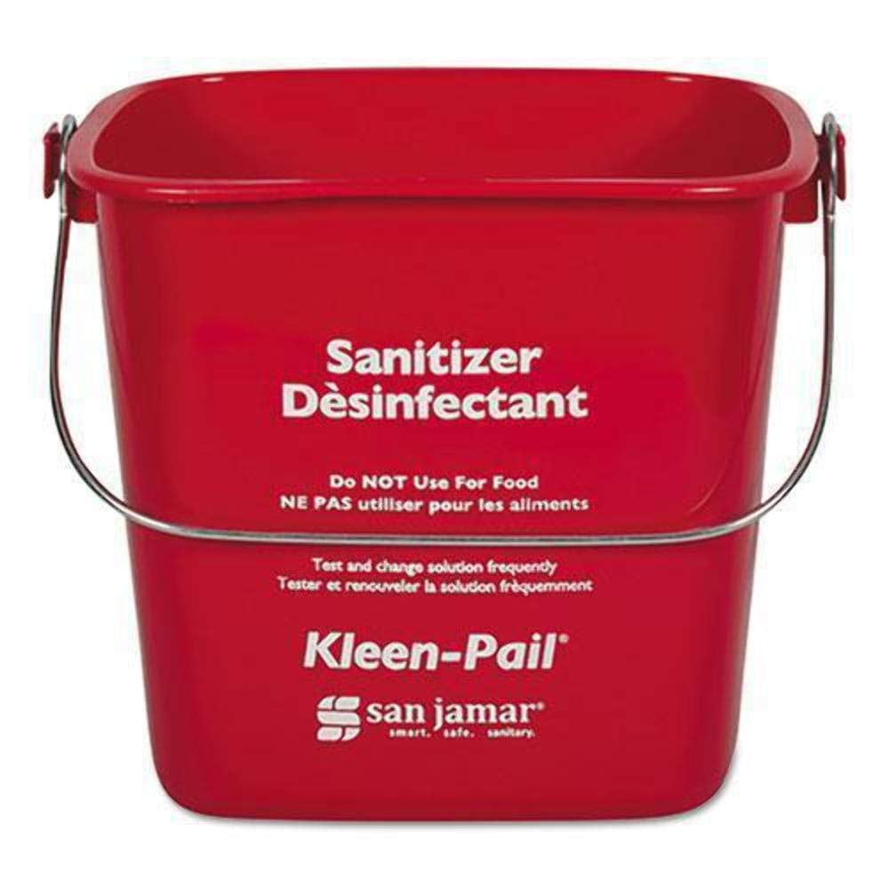 San Jamar KP97RD 3-Quart Red Kleen-Pail Container - 1 Bucket - Walmart.com