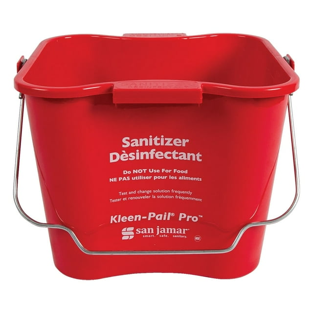 San Jamar KPP196RD Kleen-Pail Pro Red 6 Quart Sanitizing Pail - Walmart.com