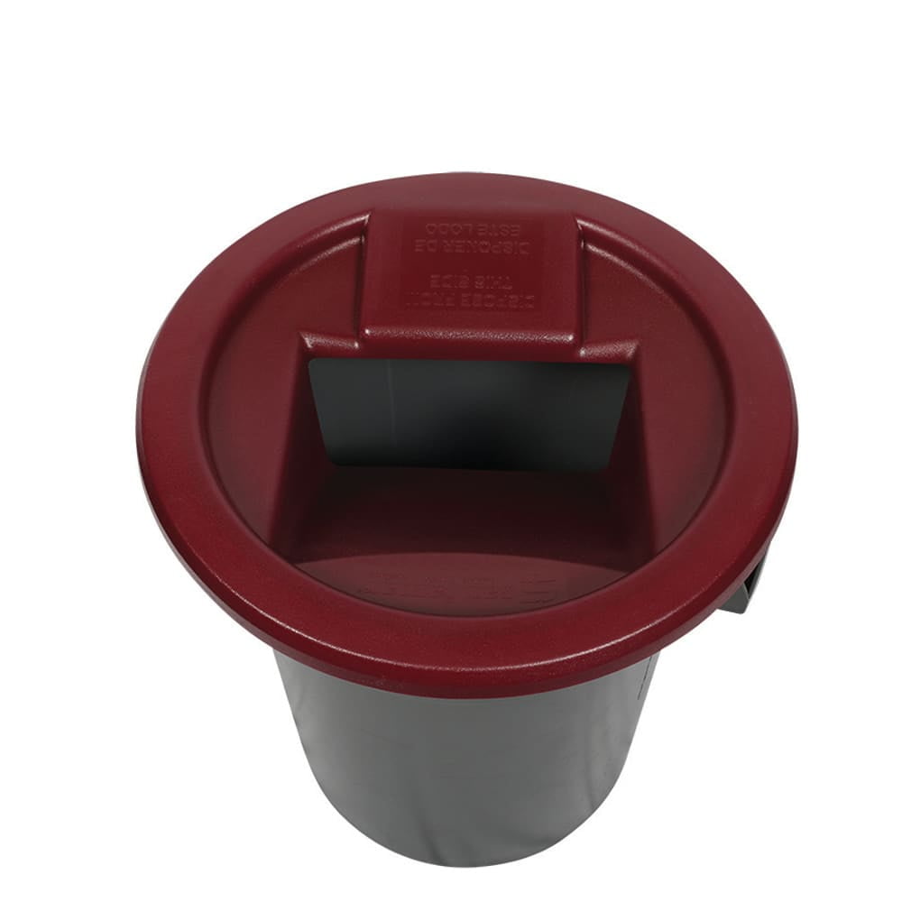 San Jamar KatchAll Flatware Retriever, Red, Round, 24"Dia x 9H, 32/44 ...