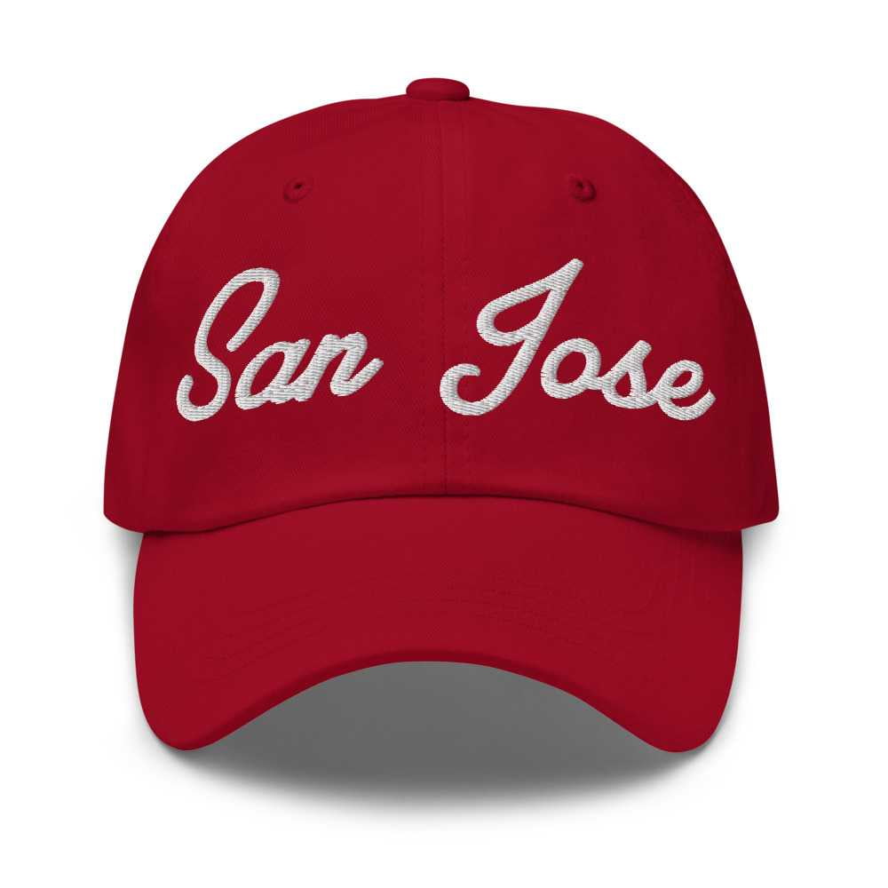 San Jose Baseball Cap San Jose Dad Hat Bold Script Florida FL Hat ...