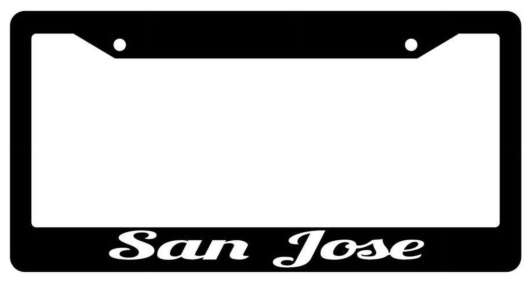 San Jose Black Plastic License Plate Frame - Walmart.com