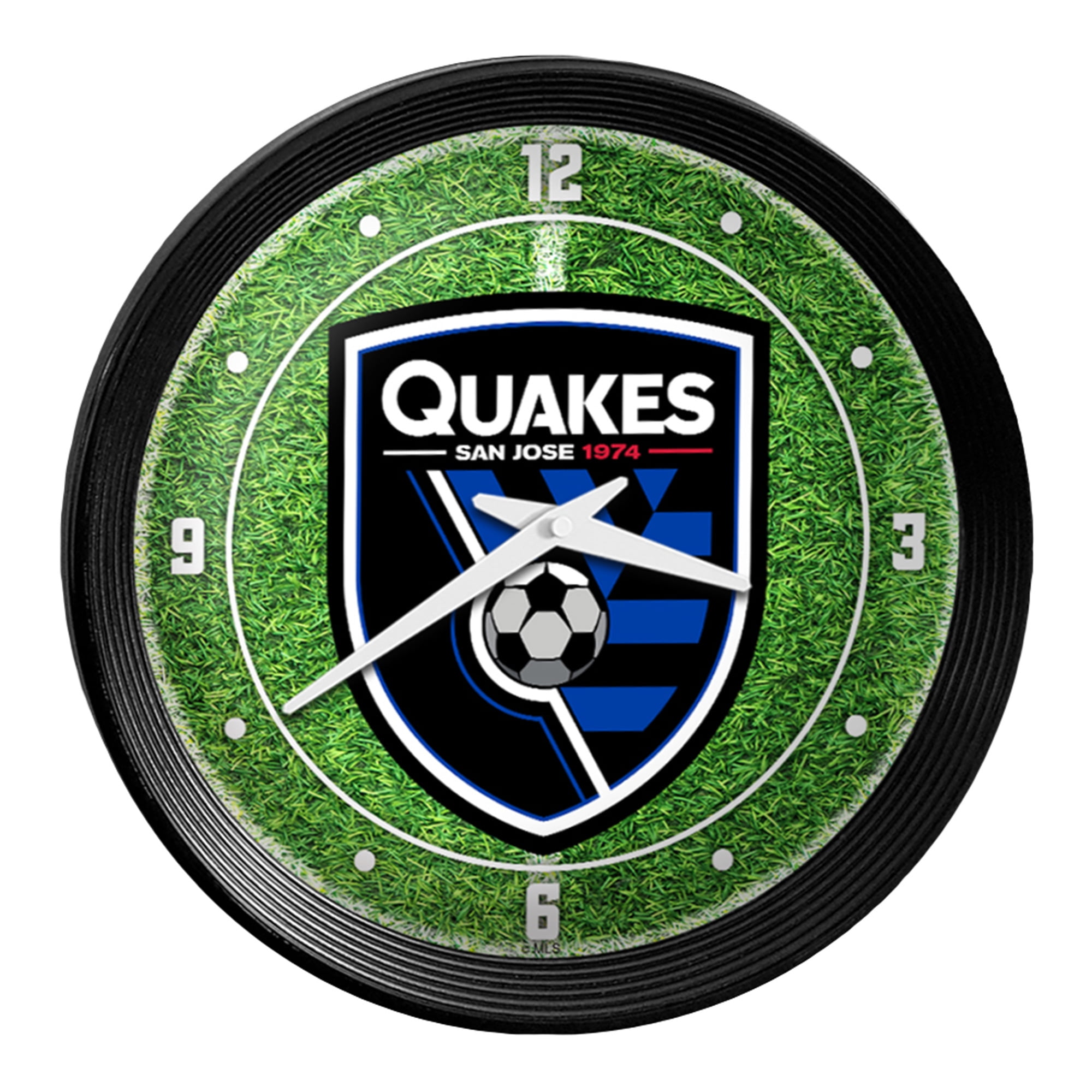 San Jose Earthquakes 15" Ribbed Frame Field Wall Clock - Walmart.com
