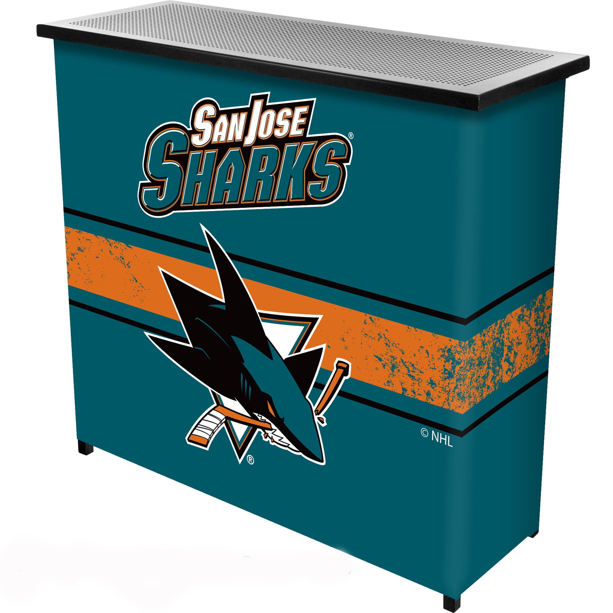 San Jose Sharks Logo Indoor or Outdoor Portable Bar with 2 Shelves ...