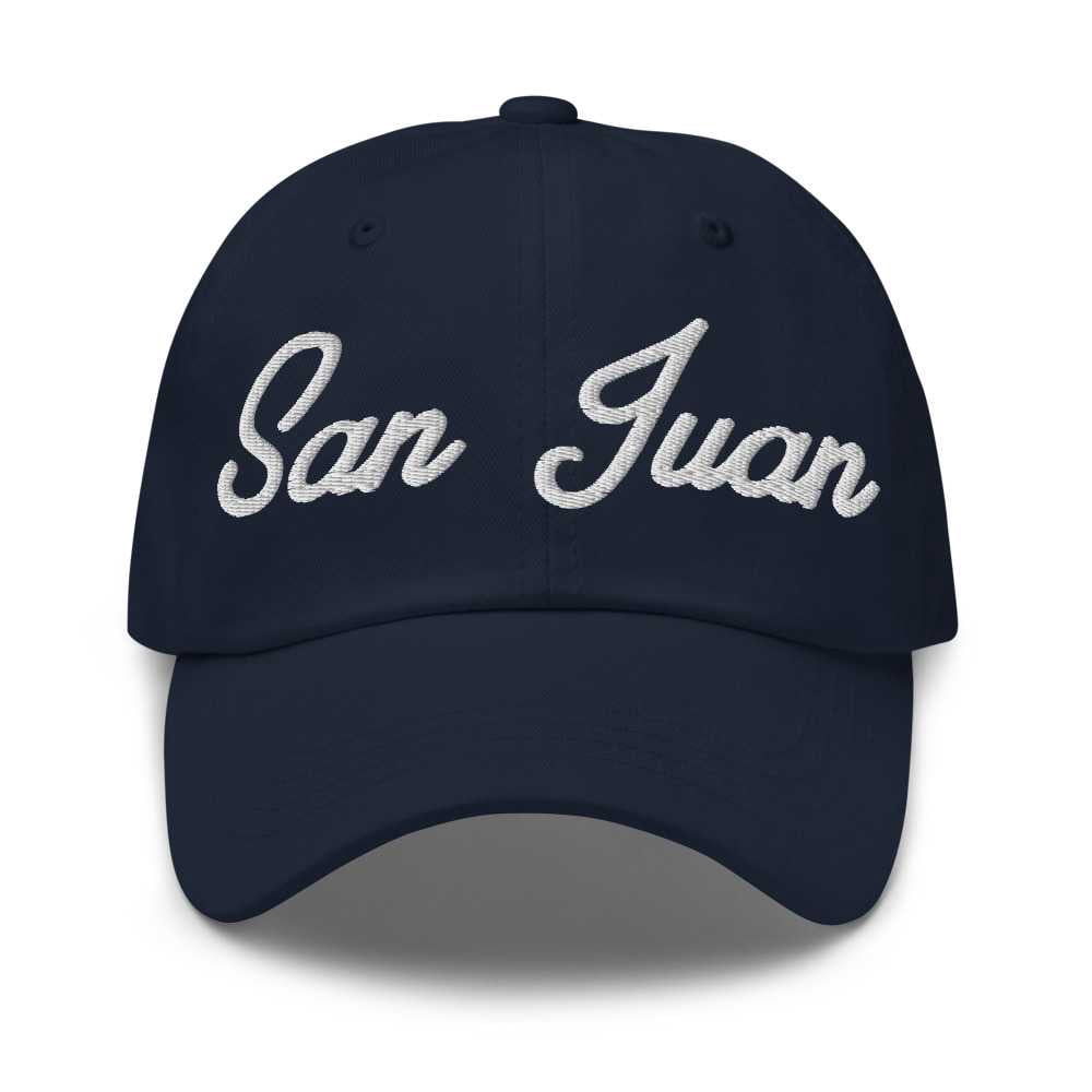 San Juan Baseball Cap San Juan Dad Hat Bold Script Texas TX Hat ...
