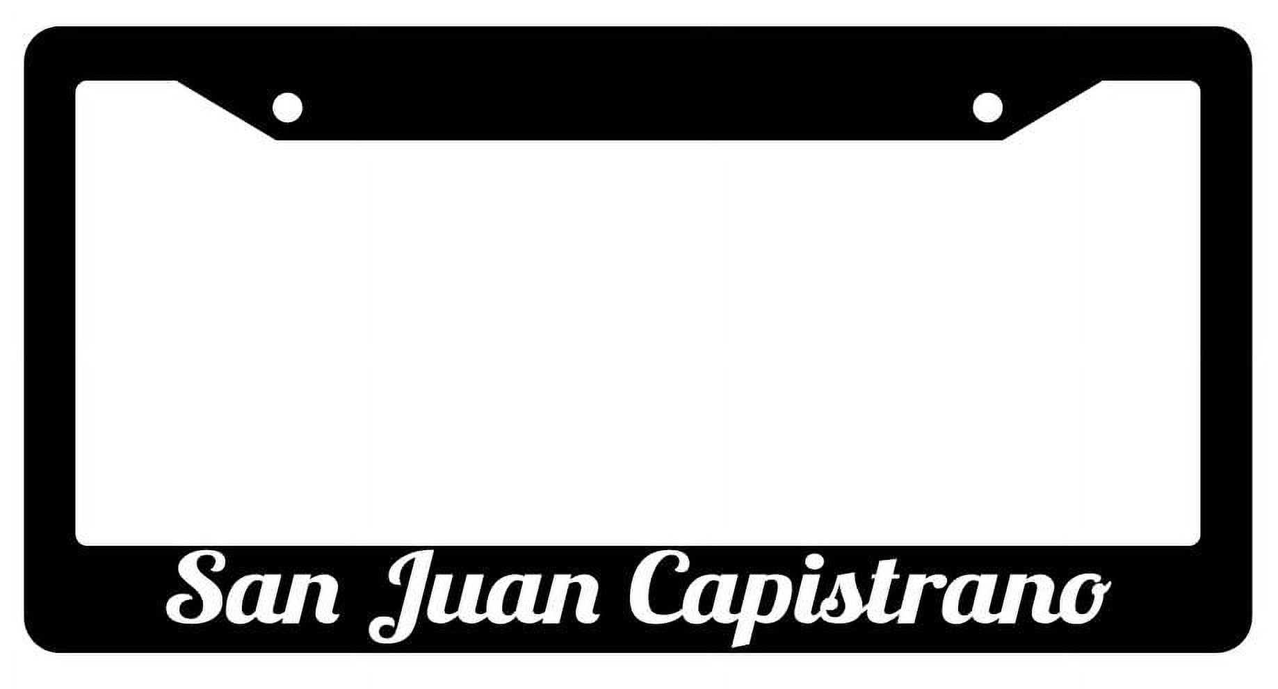 San Juan Capitrano Black Plastic License Plate Frame - Walmart.com