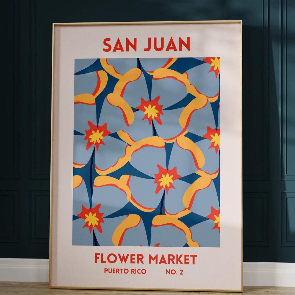 San Juan Flower Market Print Puerto Rico Wall Art San Juan Poster ...