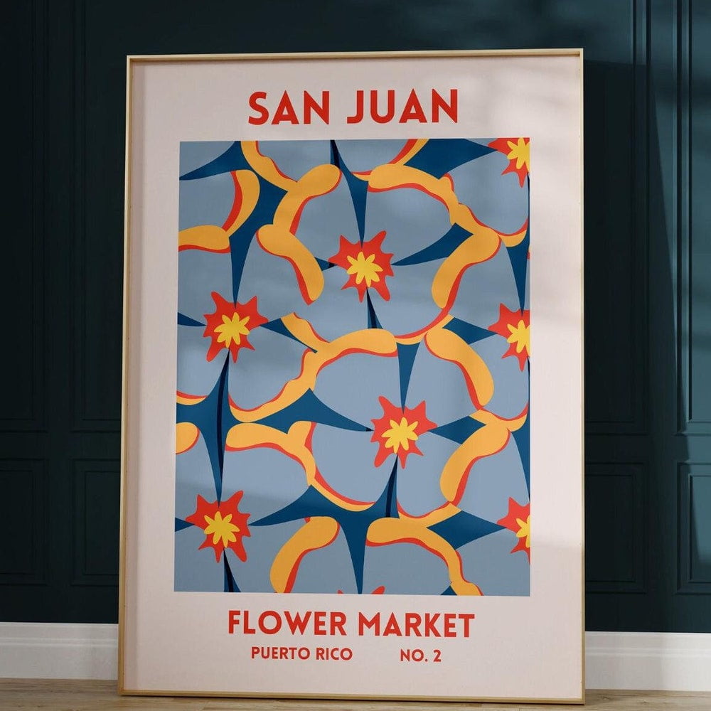 San Juan Flower Market Print Puerto Rico Wall Art San Juan Poster ...