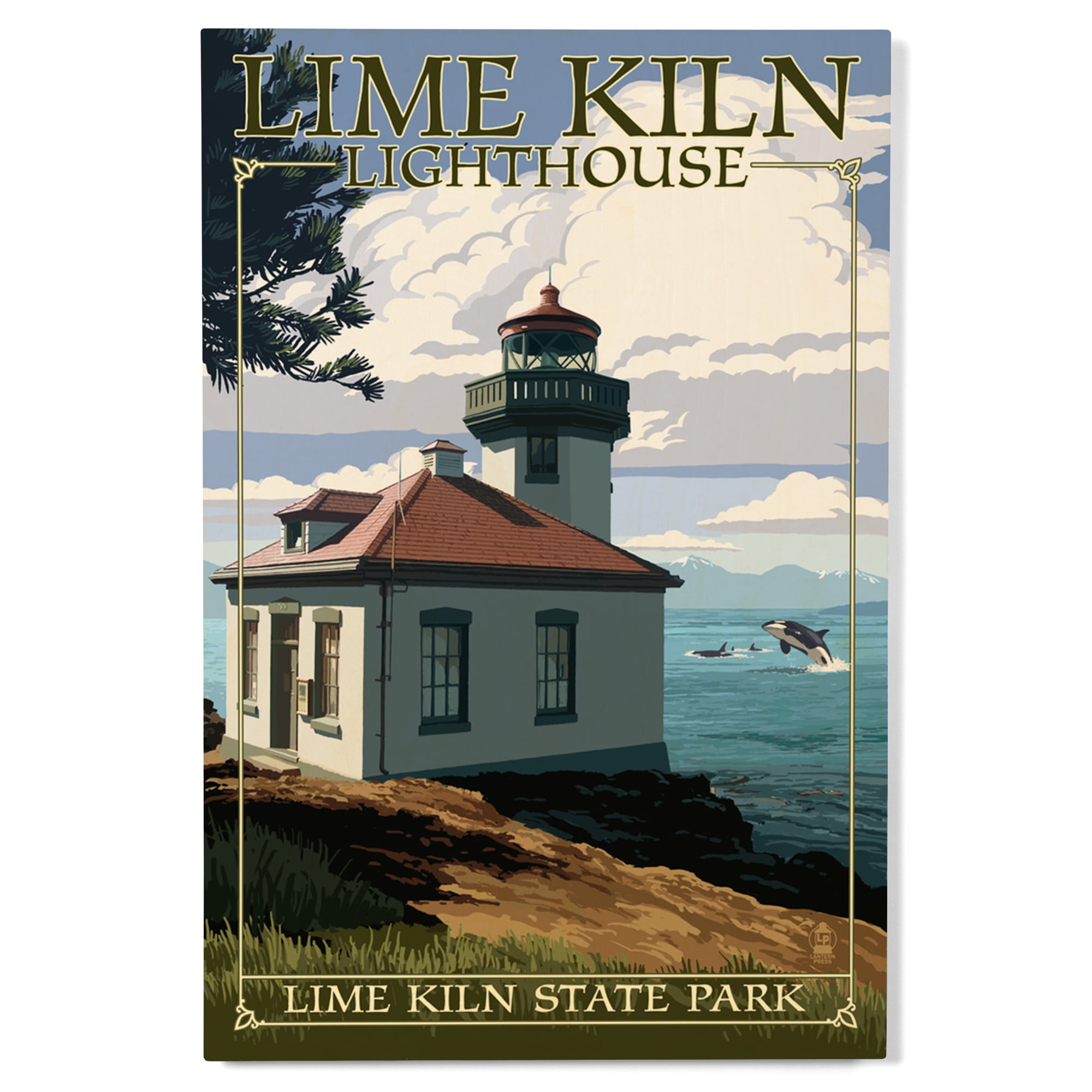 San Juan Island, Washington, Lime Kiln State Park, Lighthouse Day Scene ...
