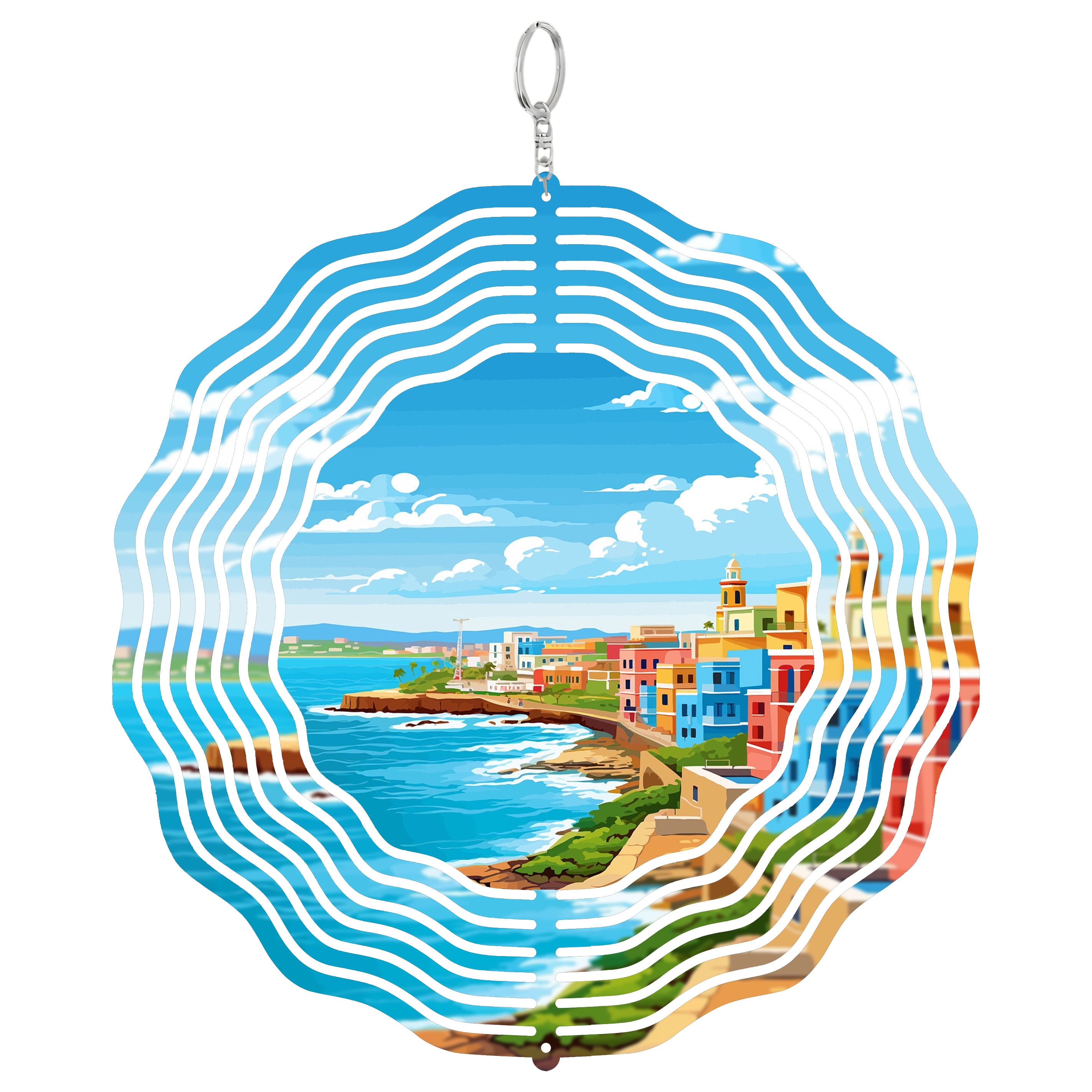 San Juan Puerto Rico Fort 3D Wind Spinner Kinetic Hanging Art Outdoor ...