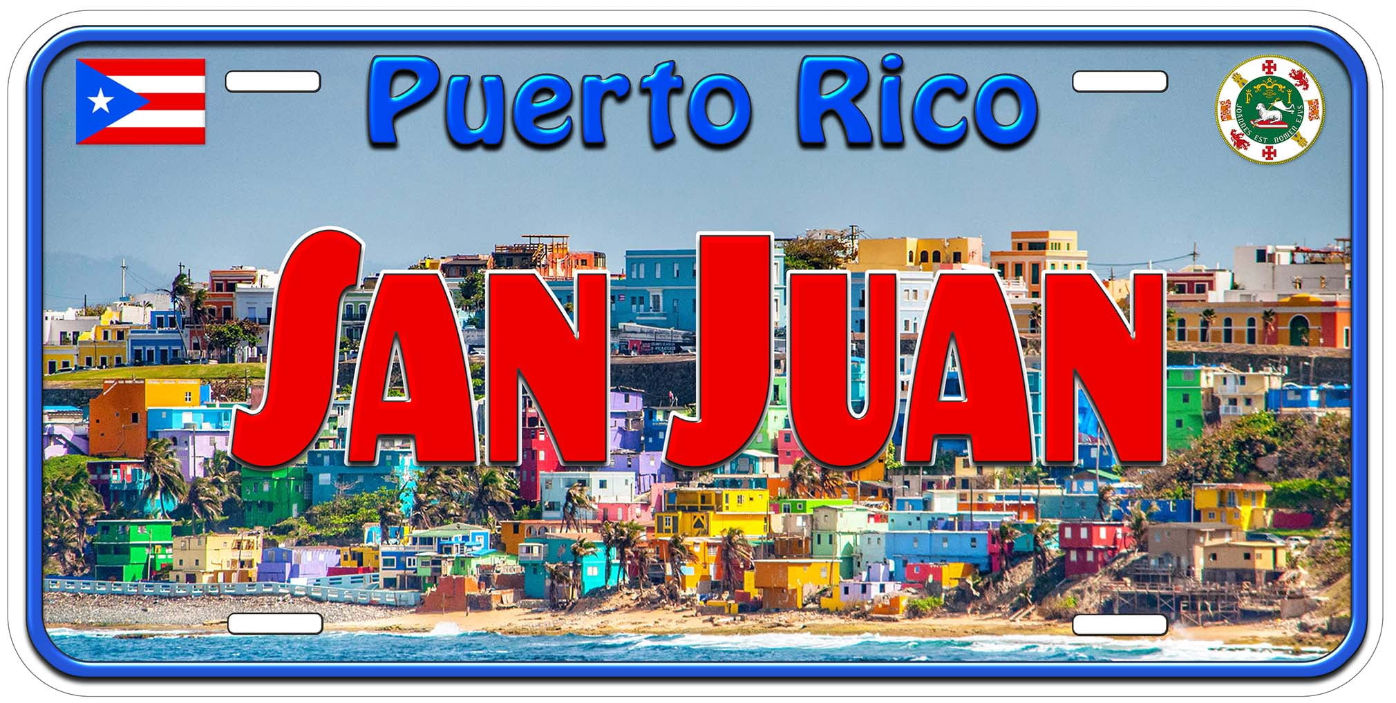 San Juan Puerto Rico SJ01 Novelty Car License Plate - Walmart.com
