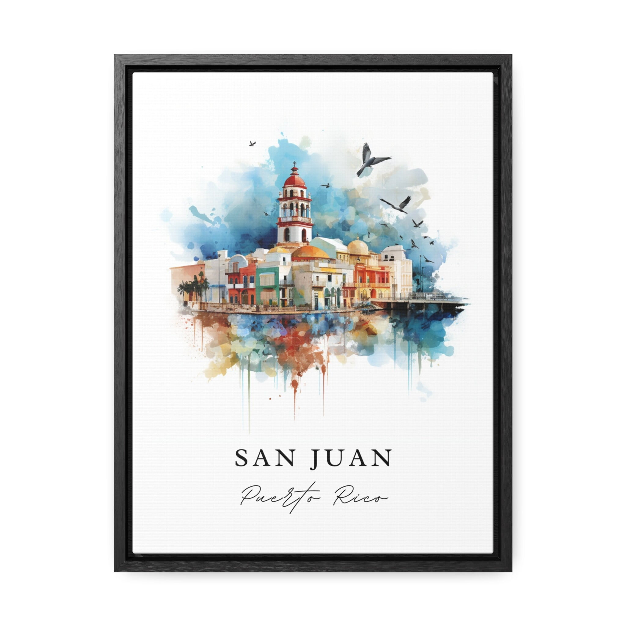 San Juan Puerto Rico Travel Art, San Juan Poster, Wedding or Birthday ...