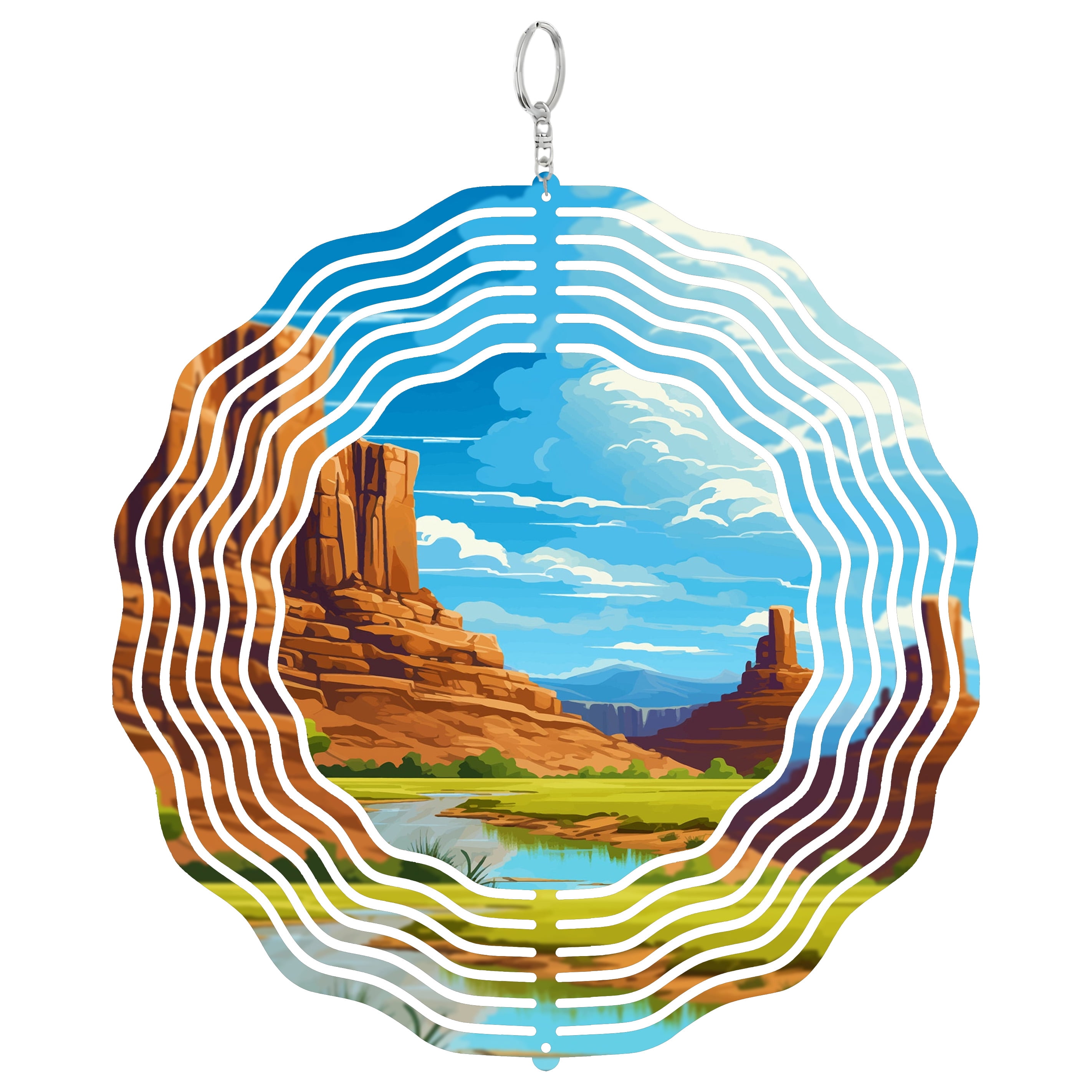 San Juan River Utah 3D Wind Spinner Kinetic Stainless Steel Garden Art ...