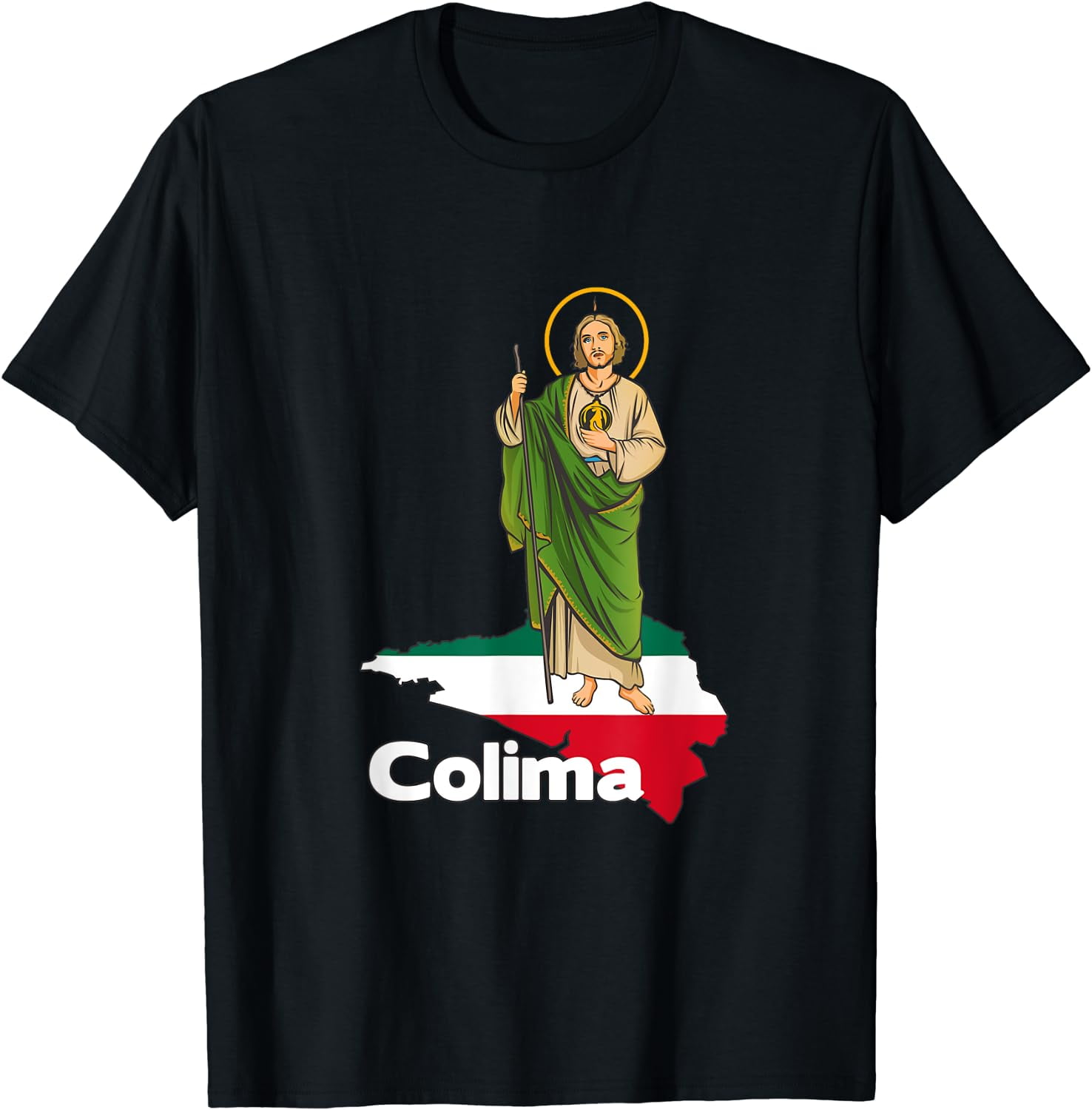 San Judas Tadeo with Colima Mexico T-Shirt Black - Walmart.com