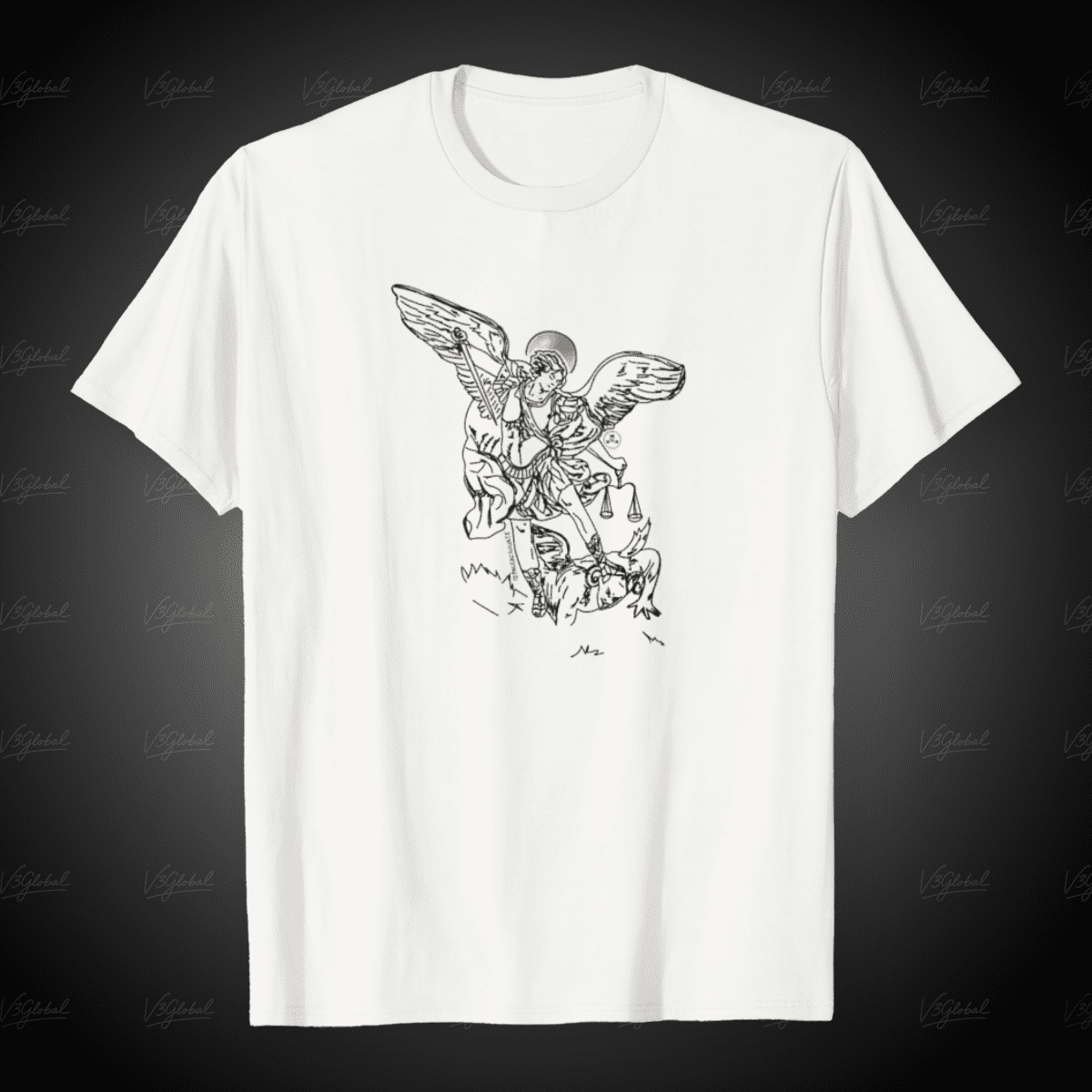 San Miguel Arcangel Angelic Protector Religious Unisex T-Shirt, for Men & Women, up to Size 5XL ...