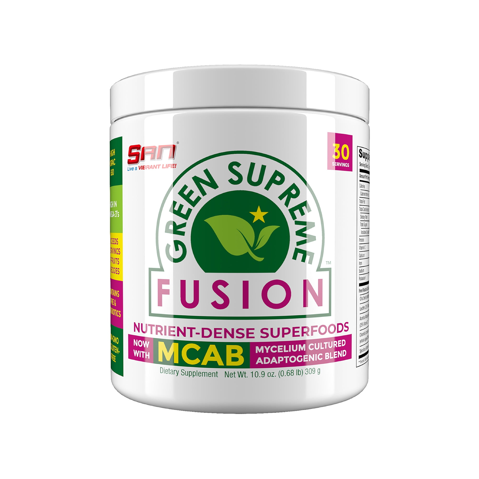 San Nutrition Green Supreme Fusion MCAB Superfood Greens Powder Vegan ...