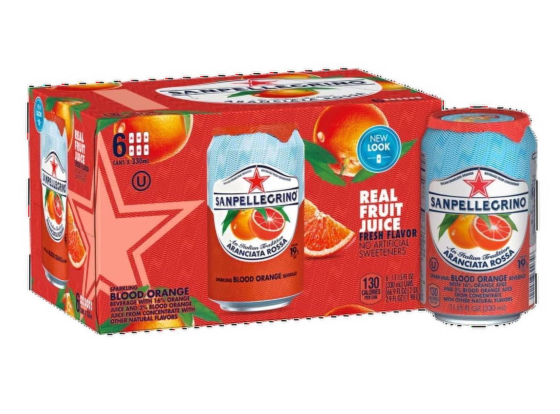 S. Pellegrino Sparkling Blood Orange Soda, Kosher, Product of Italy, 6 ...