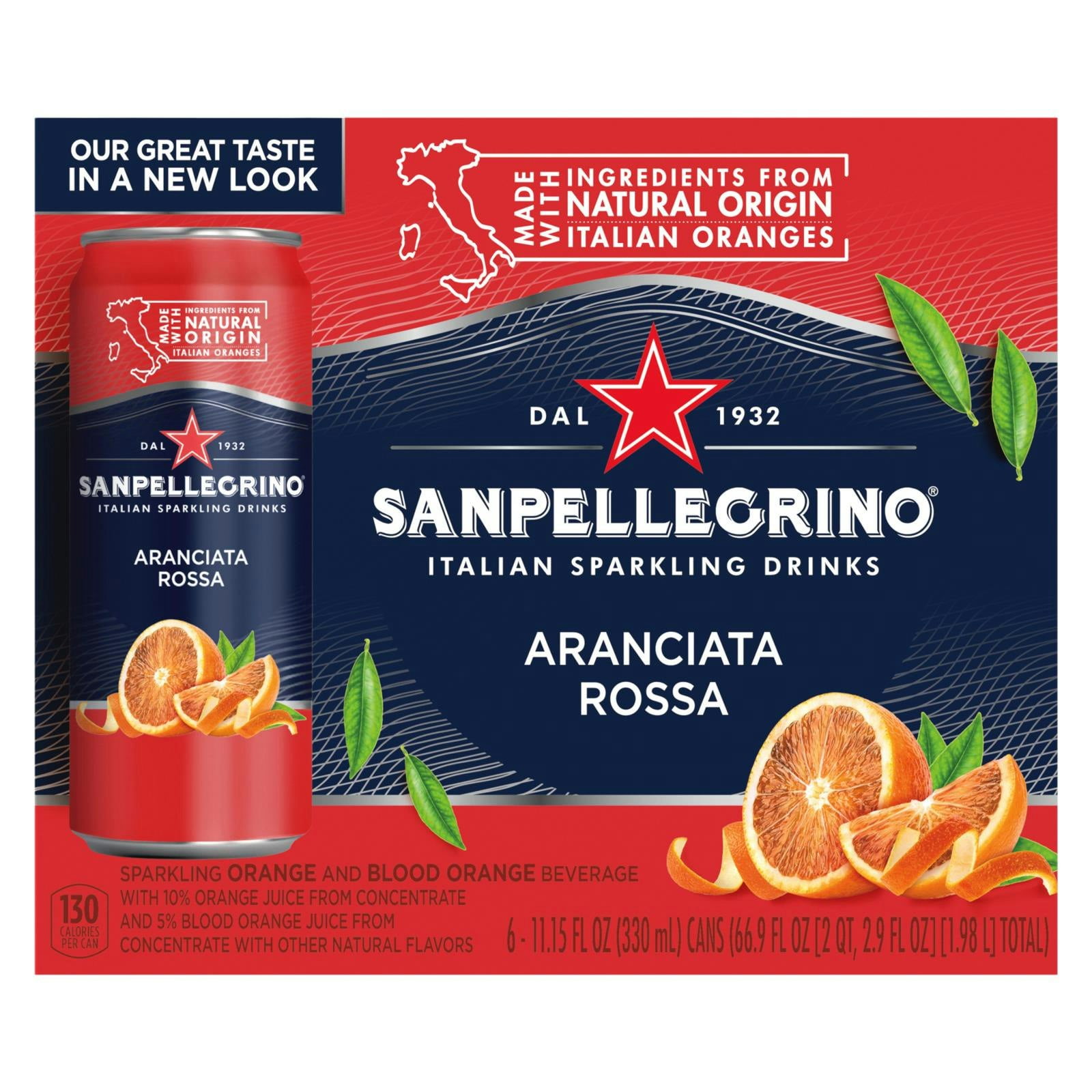San Pellegrino Sparkling Beverage Aranciata Rosa 66.9 fl oz (Pack Of 4 ...