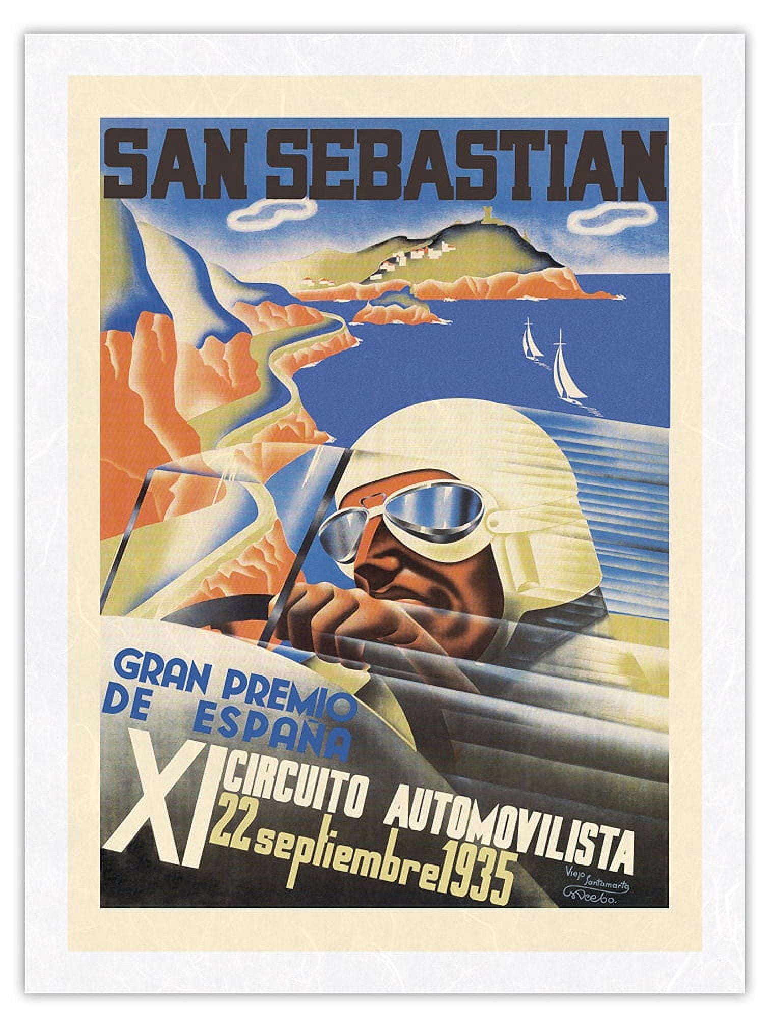 San Sebastian Bay of Biscay Spain - 11th Spanish Grand Prix - Vintage ...