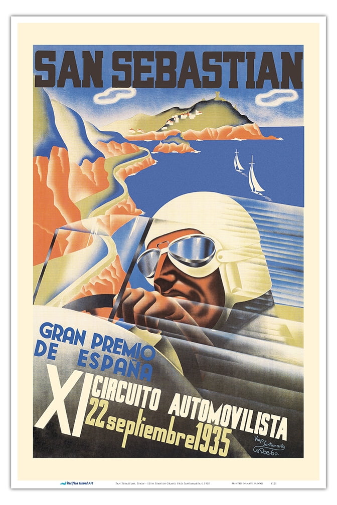 San Sebastian Bay of Biscay Spain - 11th Spanish Grand Prix - Vintage ...