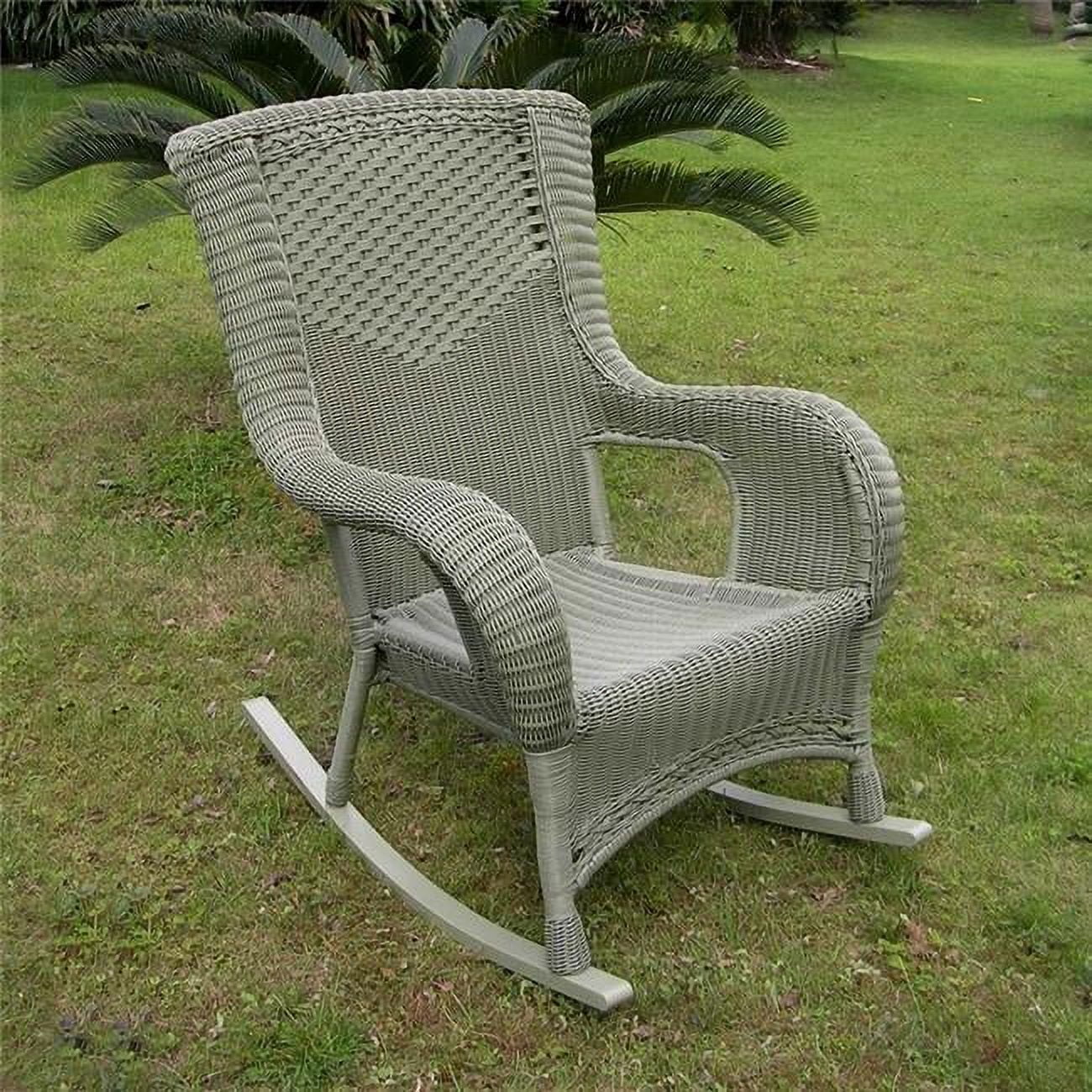 San Tropez Resin Wicker Aluminum Rocker, Antique Moss - Walmart.com
