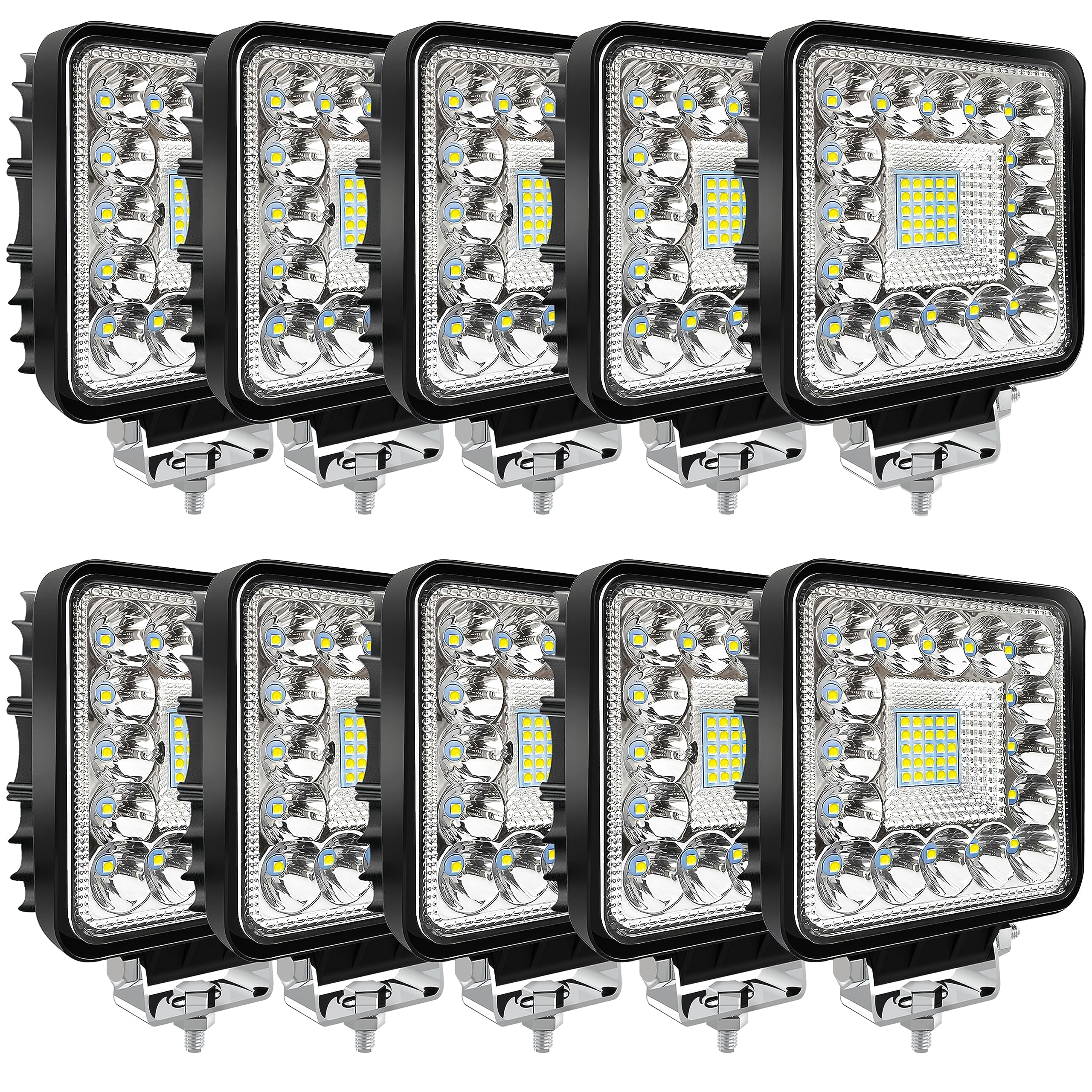 San-Young LED Tractor Work Lights 4 Inch LED Pod Lights 120W 10000lm ...