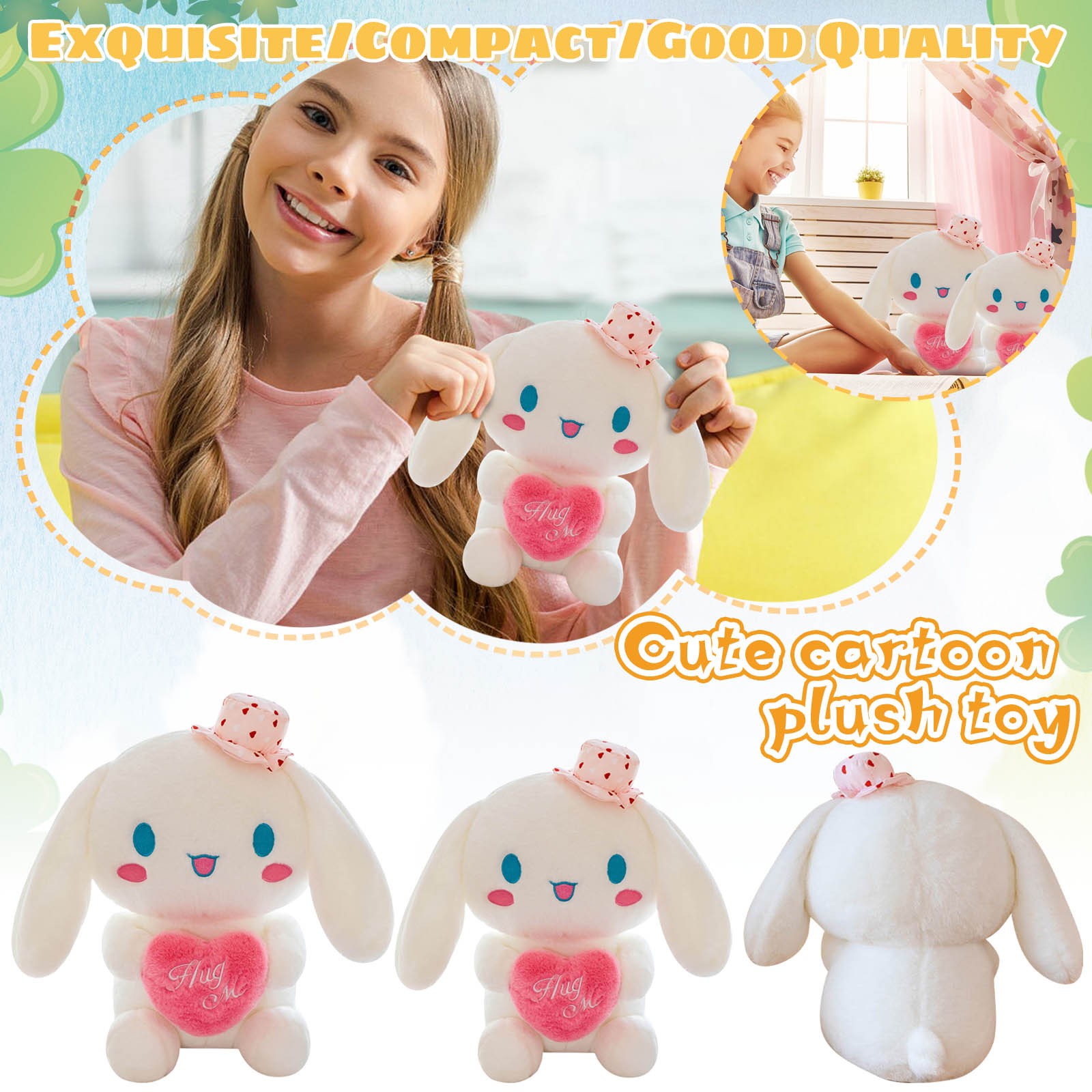 San-rio Cinnamoroll Plush Toys, Anime Plush Kawaii Stuffed Animals Doll ...