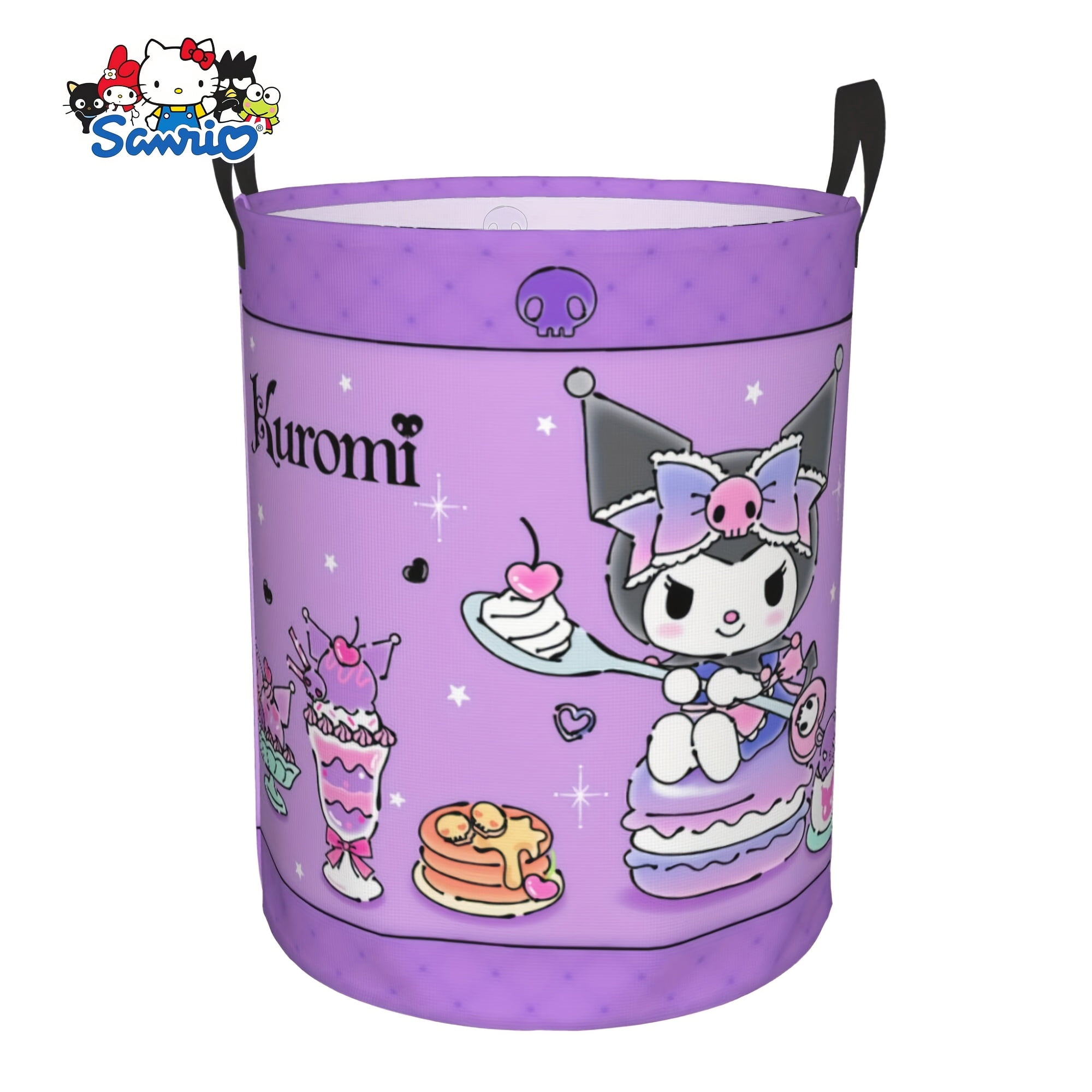San-rio Kuromi Laundry Basket - Portable Storage Basket, Made of Oxford ...