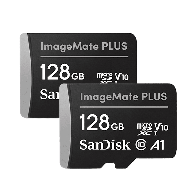 SanDisk ImageMate PLUS 128GB MicroSDXC UHS-I A1 Memory Card, 2 Pack ...