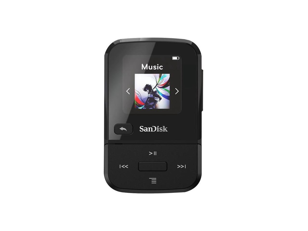SanDisk 16GB Clip Sport Go MP3 Player, Black - LED Screen and FM Radio ...