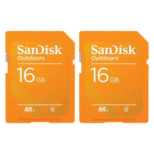 SanDisk 16GB Outdoors SDHC UHS-I Memory Card, 2 Pack - SDSDBNN-016G ...