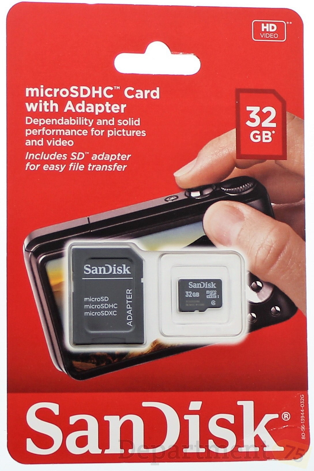 SanDisk 32GB Class 4 MicroSDHC Card with Adapter - Walmart.com
