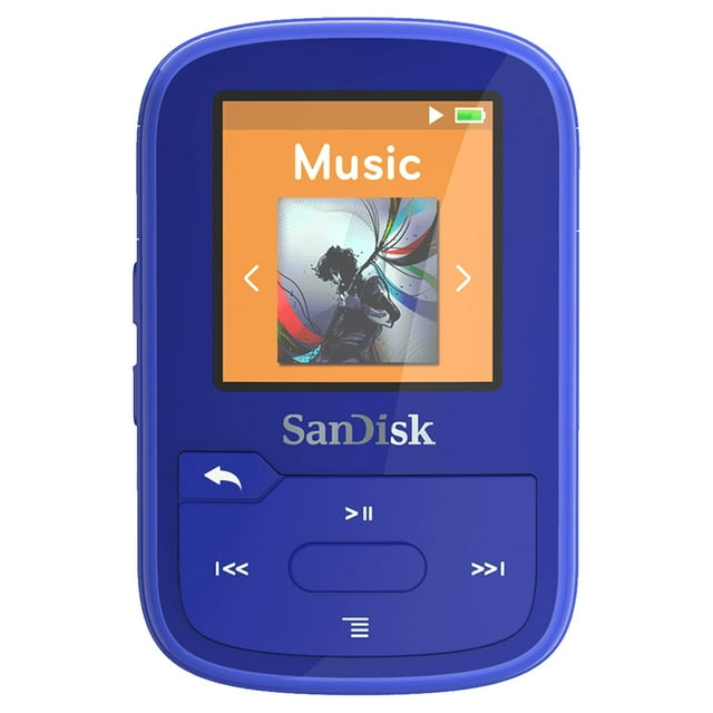 SanDisk 32GB Clip Sport Plus MP3 Player with Bluetooth, Blue - Walmart.com