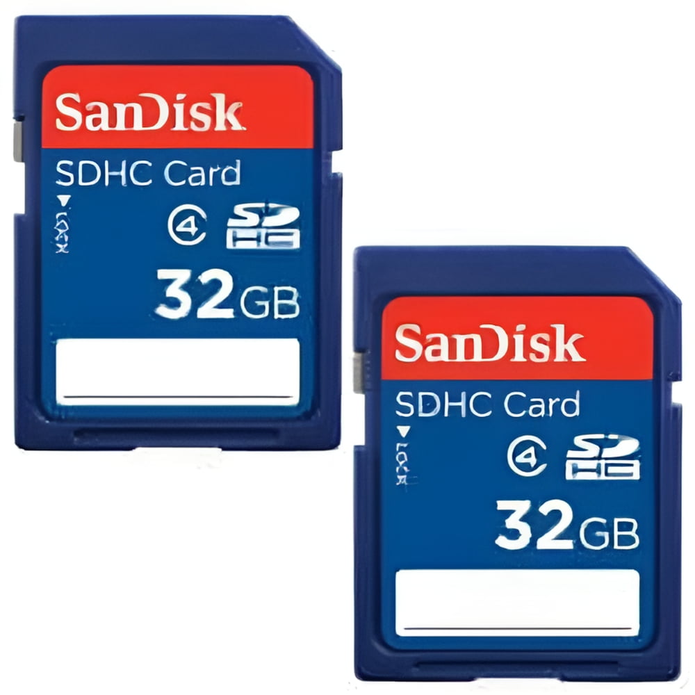 SanDisk 32GB Micro SDHC Card 2 Pack Class 4 Waterproof Shockproof for ...