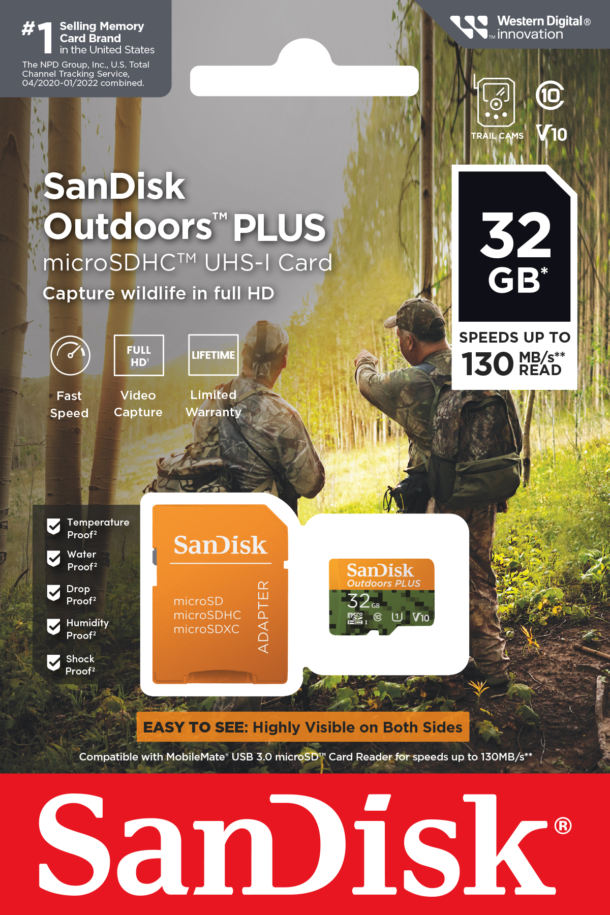 SanDisk 32GB Extreme® microSDHC™ UHS-I Card with adapter - SDSQXVF-032G-AN6MA - Walmart.com