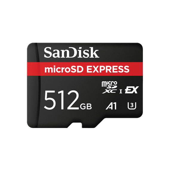 SanDisk 512GB microSD Express Card, PCIe NVMe Memory Card - SDSQXFN ...