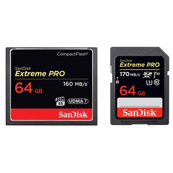 SanDisk 64GB Extreme PRO CompactFlash Card - with SanDisk 64GB Extreme ...