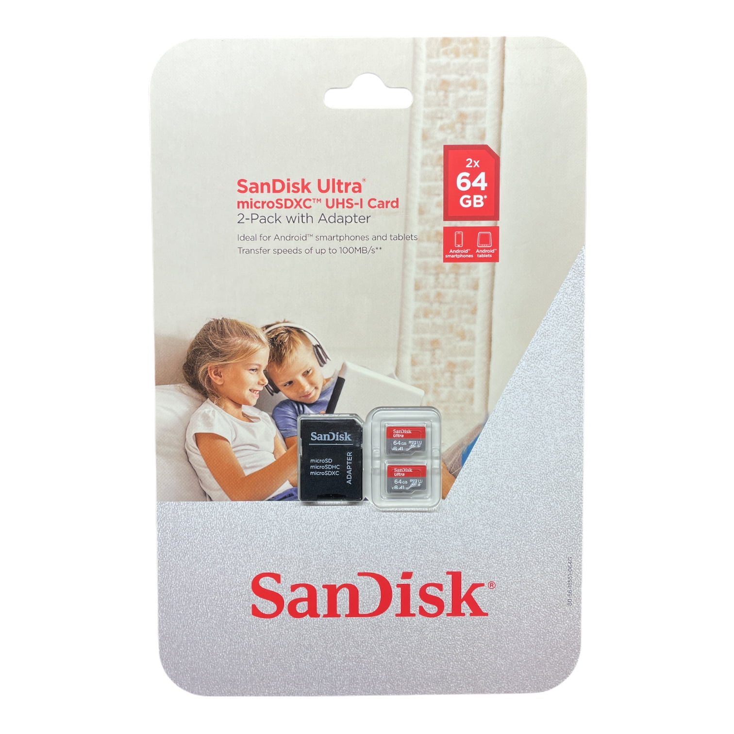SanDisk 64GB Ultra microSDXC UHS-1 Memory Card 2-Pack with Adapter ...