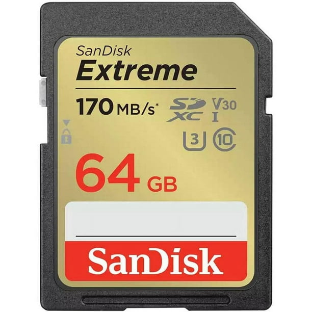 SanDisk Extreme 64 GB Class 10/UHS-I (U3) V30 SDXC - Walmart Business Supplies