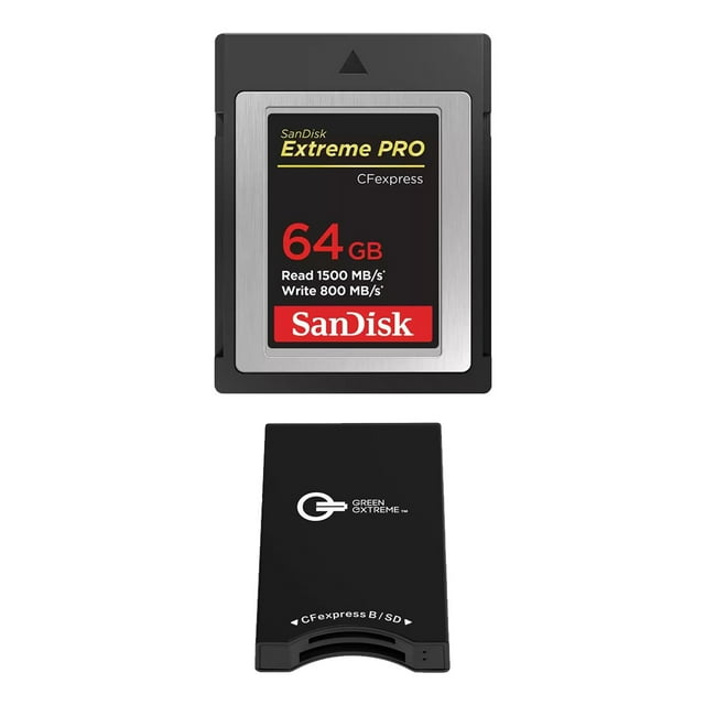 SanDisk Extreme PRO 64GB CFexpress Type-B Memory Card, Bundle with ...