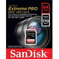 SanDisk Extreme PRO 64GB SDXC UHS-I Full Size Memory Card, 170 MB/s ...