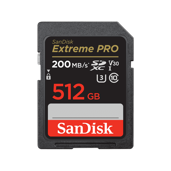 SanDisk, SDHC SDXC UHS-I Card, 512GB, Up to 200MB/s Transfer Speed ...